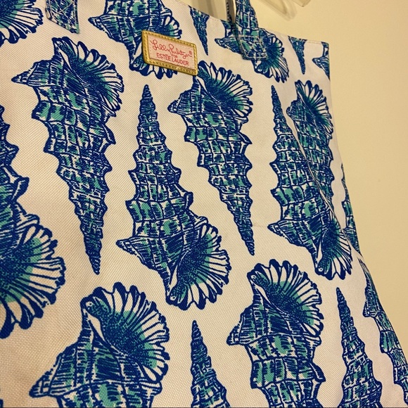 Lilly Pulitzer | Bags | Lilly Pulitzer Este Lauder Tote Blue Seashells ...